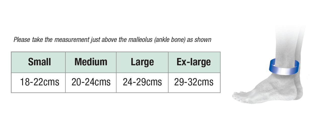 Activa anklet measuring guide | City Pharmacy Peterborough